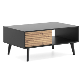 Diivanilaud WILLOW L104 must/artisan tamm - Rug Mööbel