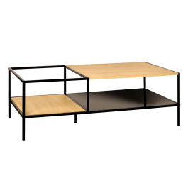 Diivanilaud BAMBOO naturaalne/must - Rug Mööbel