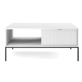 Diivanilaud NOVA L104 valge/must - Rug Mööbel